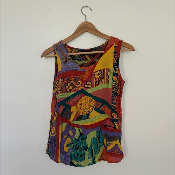 Tops | Vintage Colorful Tank Top | Poshmark